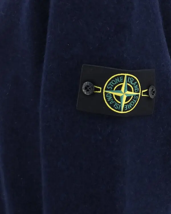 Stone Island Alpaca And Wool-blend V-neck Cardigan Ale - Blue