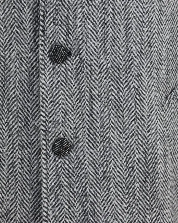 Dolce & Gabbana Chevron Wool-blend Single-breasted Coat - Grey