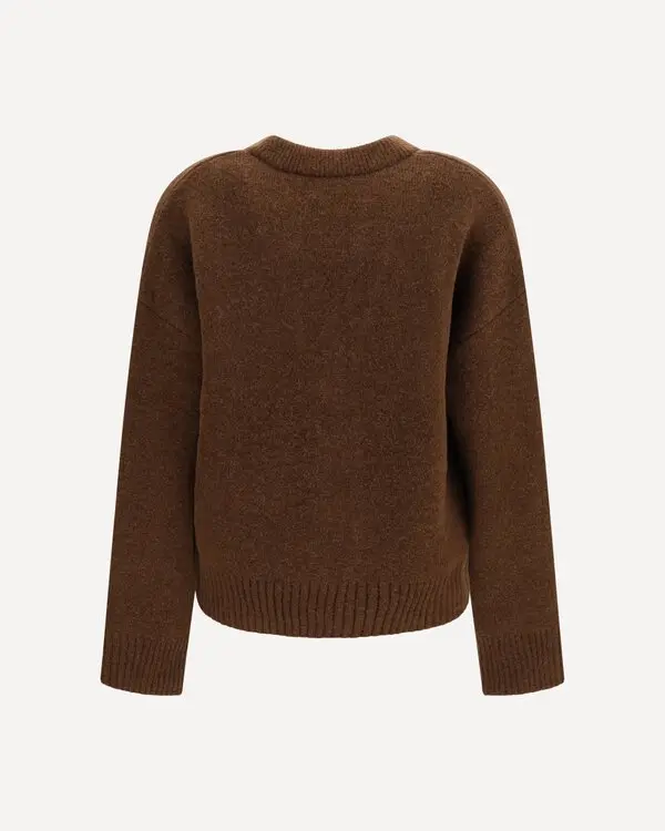 AMI Paris De Coeur Cardigan In Alpaca