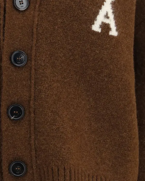 AMI Paris De Coeur Cardigan In Alpaca