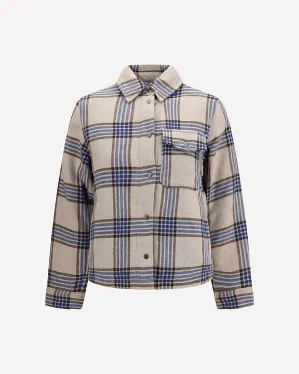 Woolrich Aaskan Checked Woo Bend Overshirt Femae