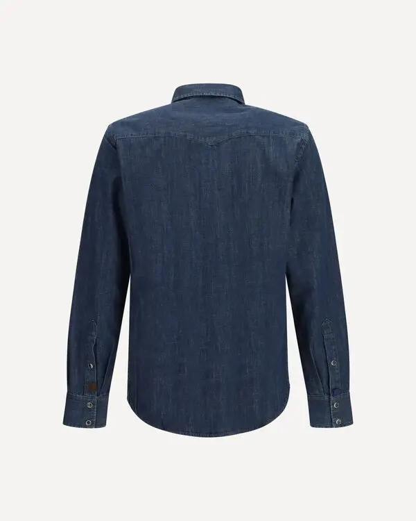 JACOB COHЁN R2 Western Cotton-deni Shirt Ale