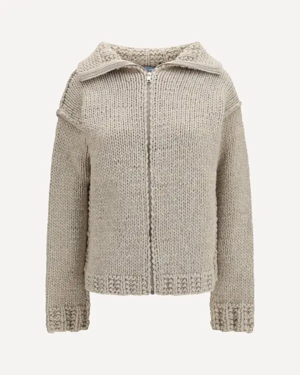 Prada Wool Zip Cardigan