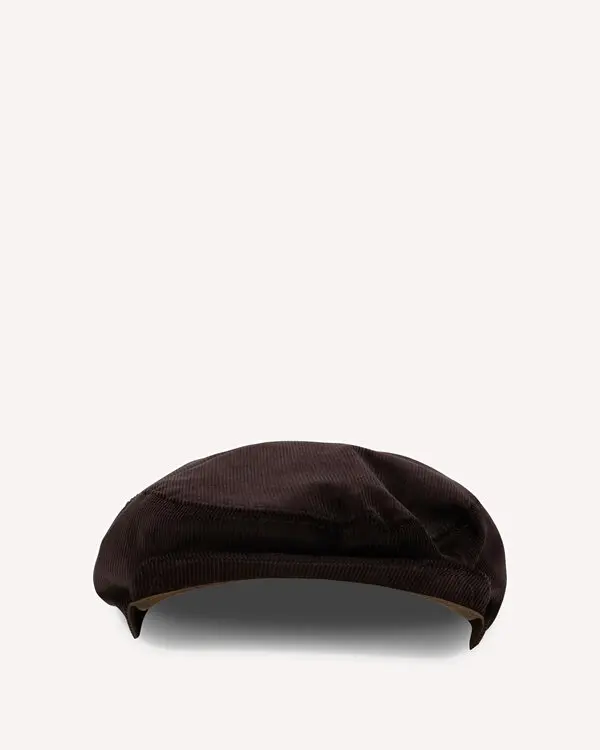 Dolce & Gabbana Velvet Flat Cap - Brown