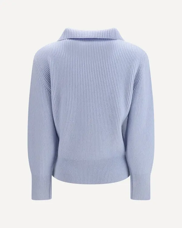 FORTE_FORTE Wool And Cashmere Half Zp Sweater