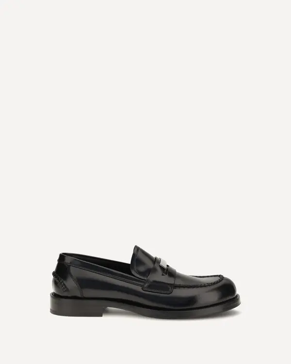 Dolce & Gabbana Calfskin Leather Loafers - Black