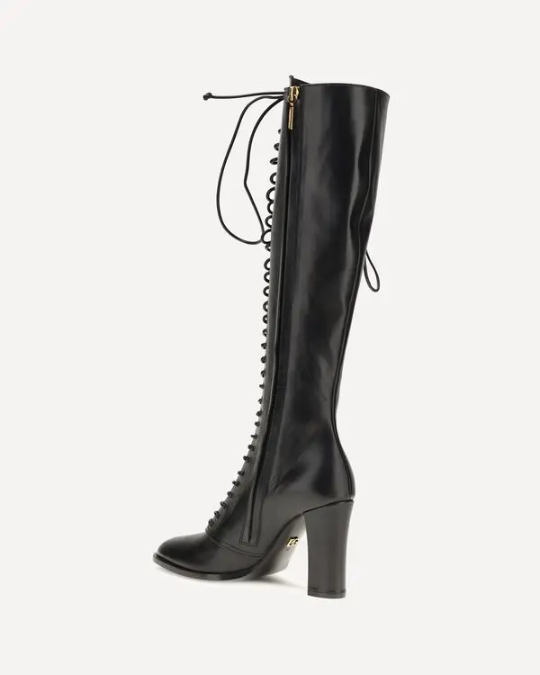 Dolce & Gabbana Lace-up Knee-high Boots