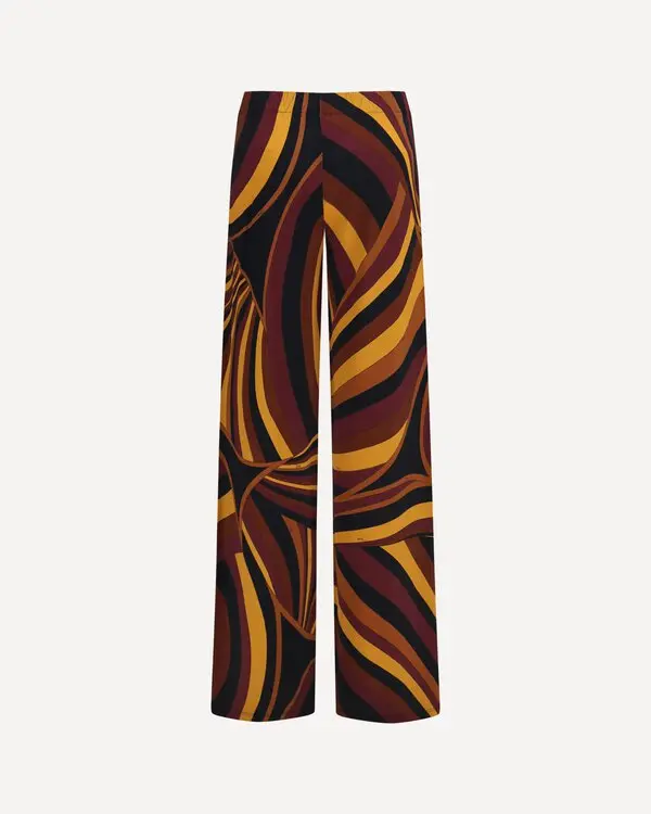 Emilio Pucci Satin Jersey Pants In Iride Print