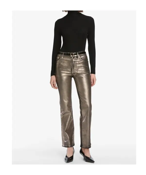 FRAME High-waist Straight-leg Jeans