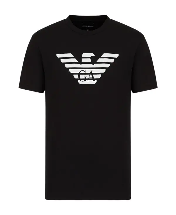 Emporio Armani Crewneck Short-sleeved T-shirt - Black