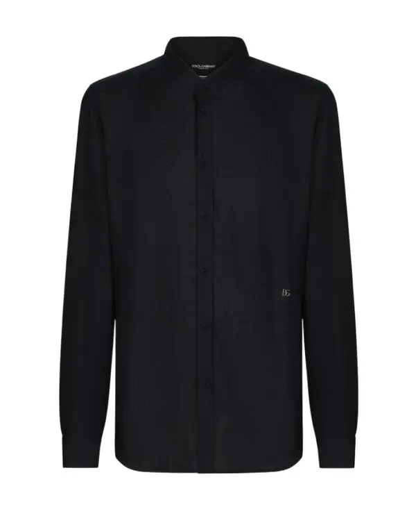 Dolce & Gabbana Dolce Gabbana Logo-plaque Long-sleeved Buttoned Shirt