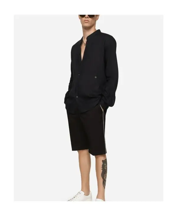 Dolce & Gabbana Dolce Gabbana Logo-plaque Long-sleeved Buttoned Shirt