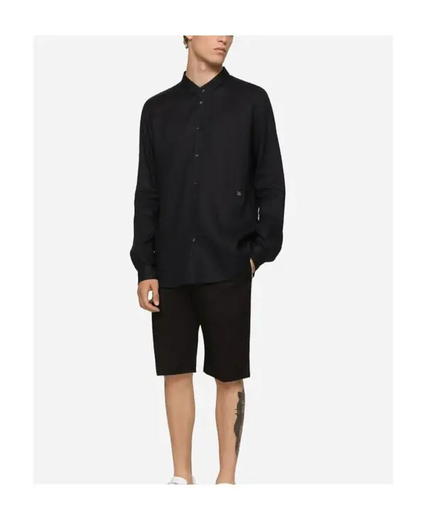 Dolce & Gabbana Dolce Gabbana Logo-plaque Long-sleeved Buttoned Shirt