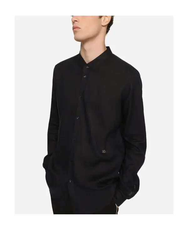 Dolce & Gabbana Dolce Gabbana Logo-plaque Long-sleeved Buttoned Shirt