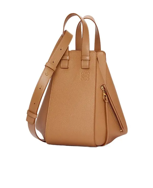 Loewe Small Hammock Bag In Soft Grained Calfskin - Brown