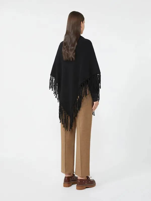 Max Mara Fringed Wool Shawl