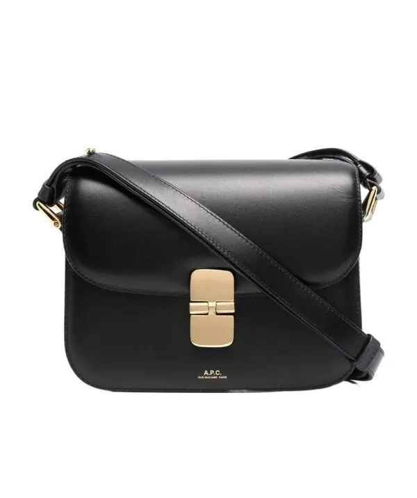 A.p.c. Small Grace Leather Shoulder Bag - Black
