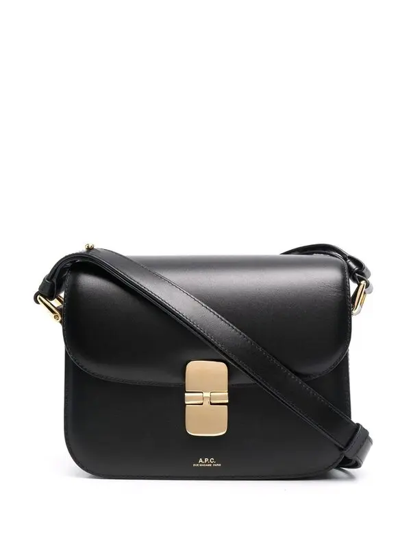 A.p.c. Small Grace Leather Shoulder Bag - Black
