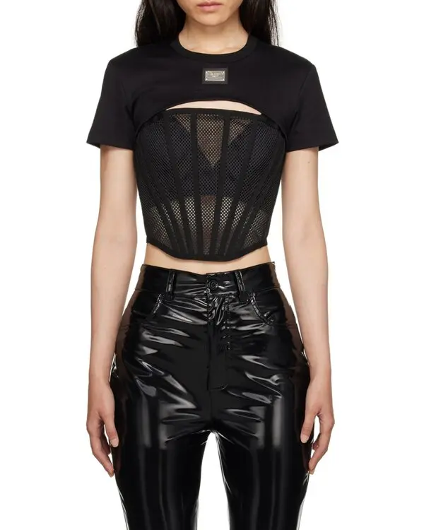 Dolce & Gabbana Logo-plaque Cropped Top