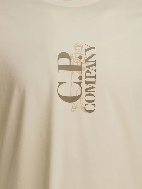 C.P. COMPANY Logo Printed Crewneck T-shirt