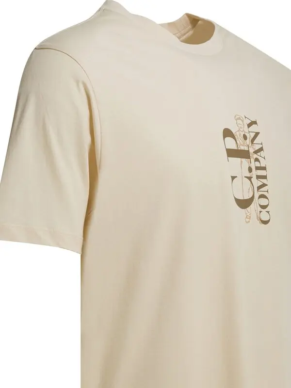 C.P. COMPANY Logo Printed Crewneck T-shirt