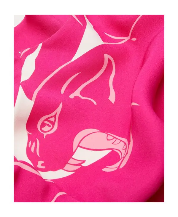 Valentino Garavani Panther-print Low Back Blouse