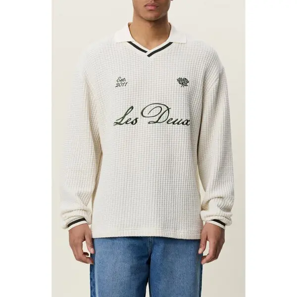 LES DEUX Waffle Long Sleeve Football Jersey