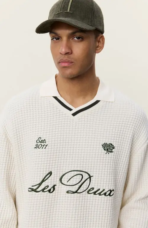 LES DEUX Waffle Long Sleeve Football Jersey