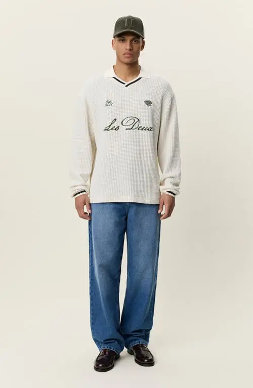 LES DEUX Waffle Long Sleeve Football Jersey