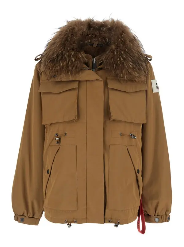 AFTER/LABEL Ushuaia Short Tech Parka Jacket With Zip Front And Side Pockets