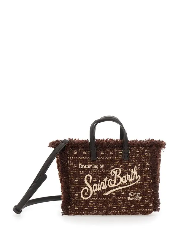 MC2 SAINT BARTH Mini Tweed Handbag With Zip Closure