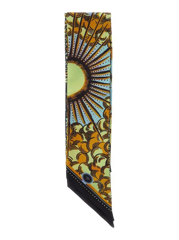 VLISCO DIALOGUES Eternal Sun Silk Scarf With All-over Floral Print For - Multicolor