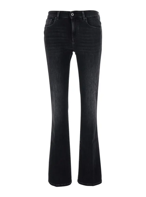 Ag Sophie High-waisted Flared Jeans With Logo Patch On Back