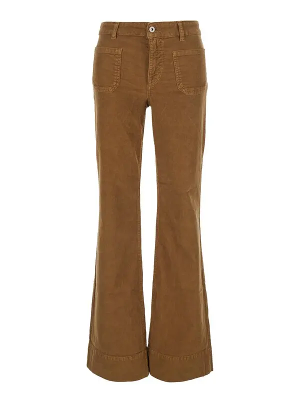 Ag Vicky High Rise Flare Pants With High Waist And Side Pockets