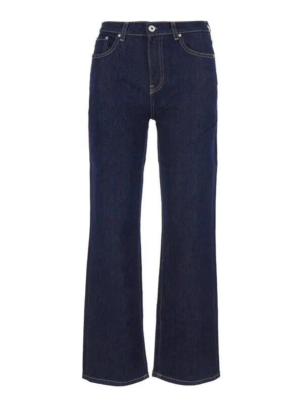 Ag Mid-rise Straight Jeans With Side Pockets