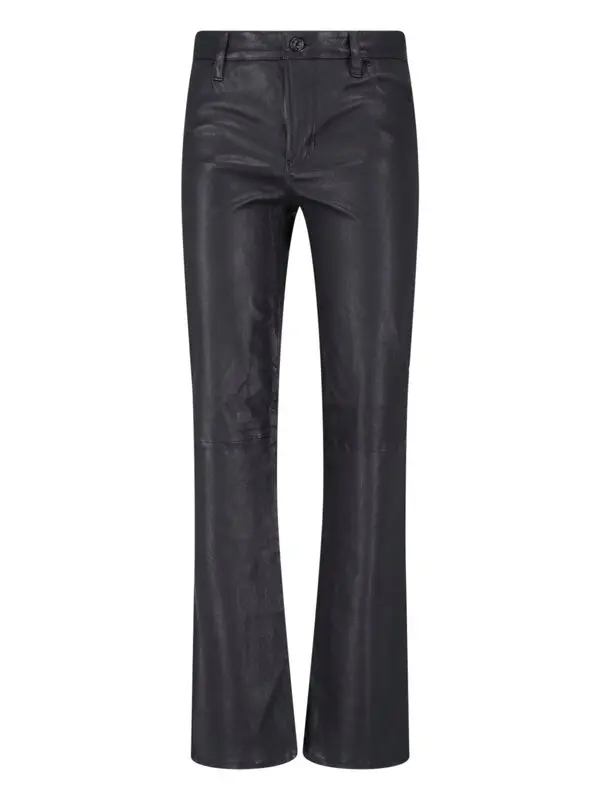 FRAME Leather Flared Trousers