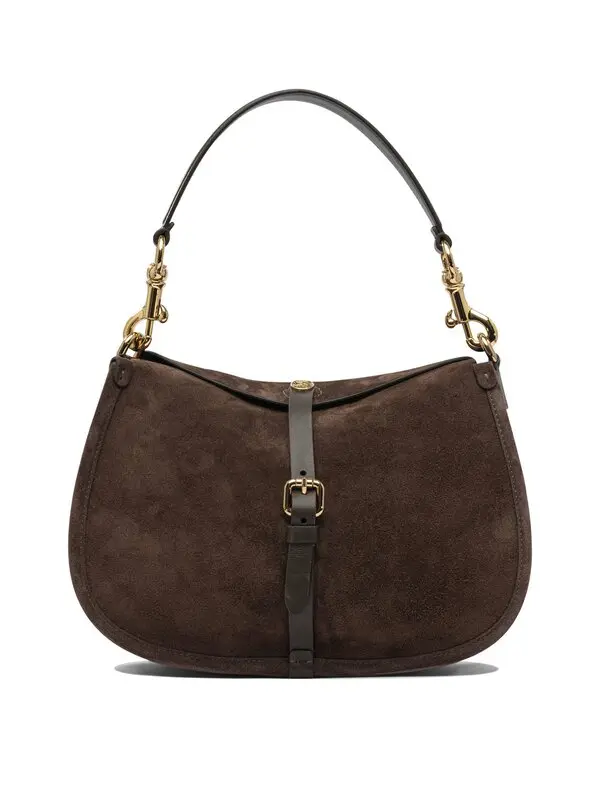Etro Pony Mini Suede Shoulder Handbag With Interchangeable Strap