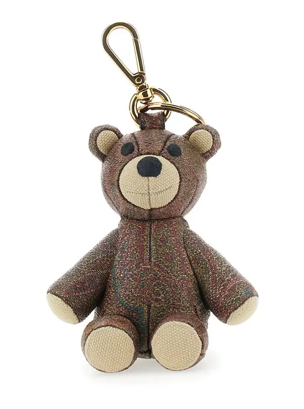 Etro Charm Bear Arnica Fabric Mini Charm