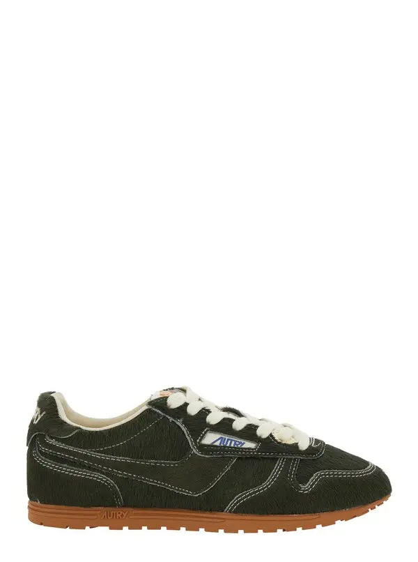 AUTRY Windspin Suede Low-top Sneaker With Logo Patch On Tongue And Heel Lettering