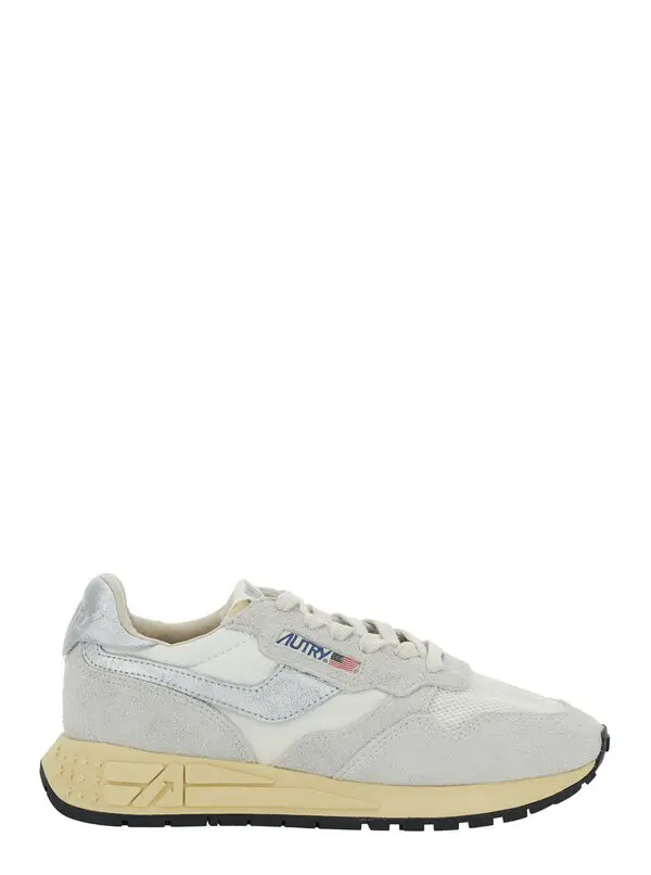 AUTRY Reelwind Leather-blend Low Top Sneaker With Logo Patch