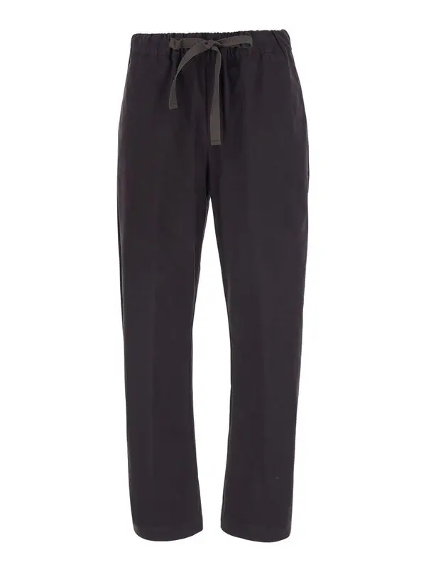 SEMICOUTURE Buddy Stretch Cotton Pants With Elastic Drawstring Waist