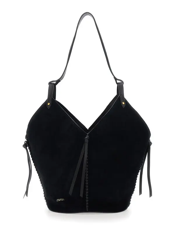 Isabel Marant Étoile Suede Knot-detail Shoulder Handbag With Adjustable Single Strap, 40x48x21 Cm