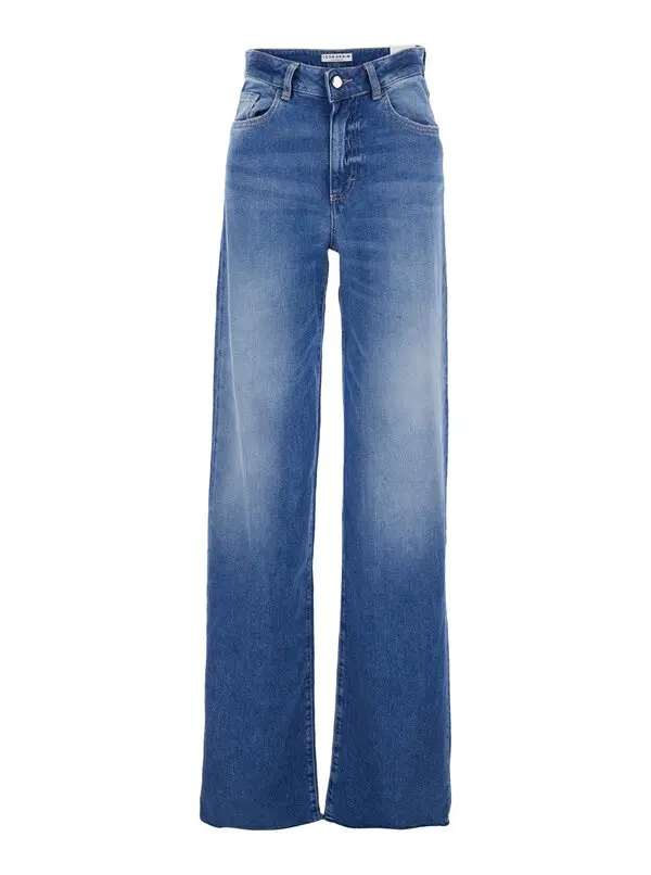 ICON DENIM LOS ANGELES Five-pocket Straight-leg Jeans With Logo Back Patch