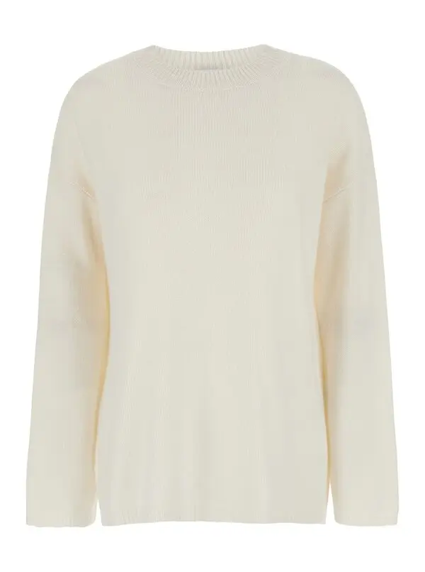 ALLUDE Relaxed Cashmere Crewneck Sweater