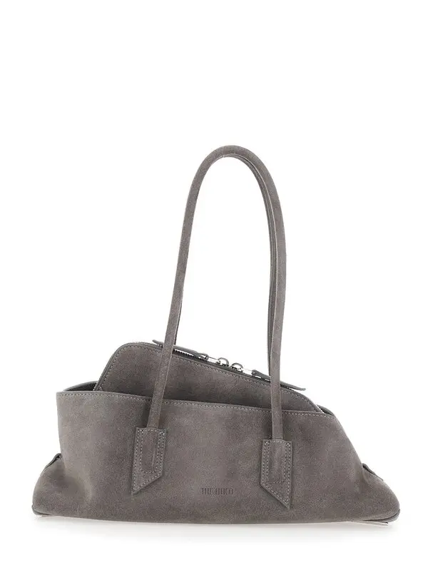 Attico Passeggiata Suede Mini Shoulder Handbag With Two Top Handles