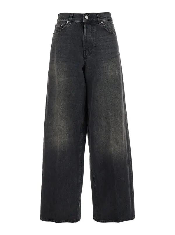 HAIKURE Bethany Logo Patch Wide-leg Denim Jeans For