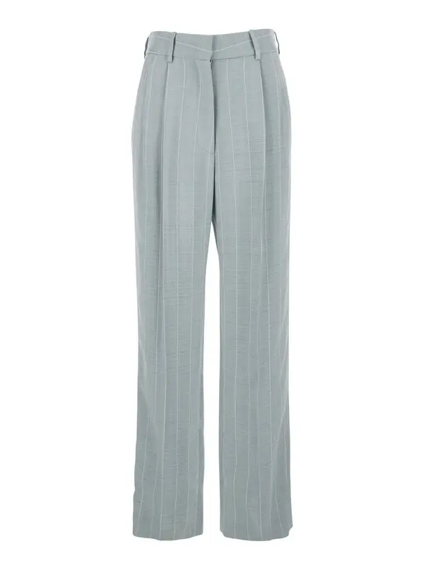 BLAZÉ MILANO Viscose Striped Motif Trousers For