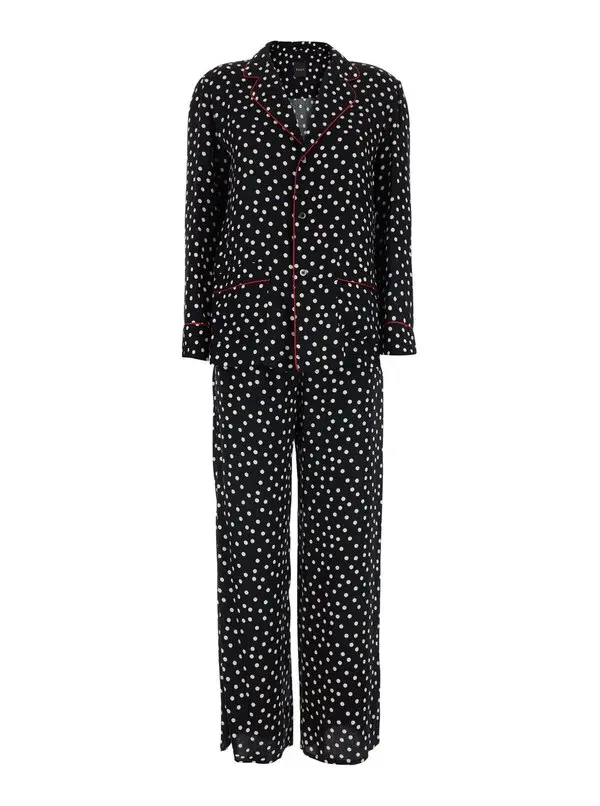 LEPLAIN Polka-dot Pajama Shirt And Pants Set