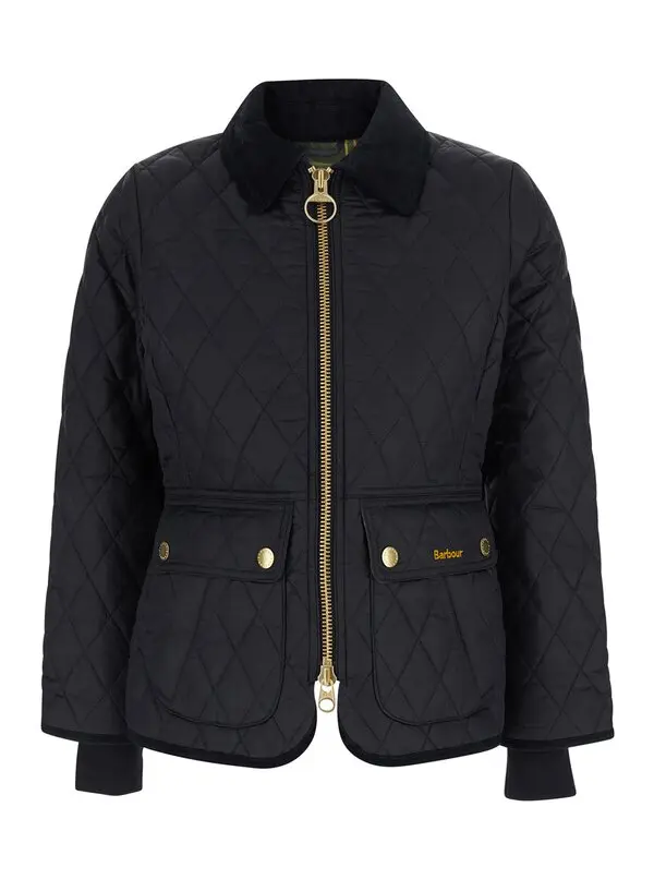 Barbour Tech Fabric Quilted Jacket With Logo Lettering