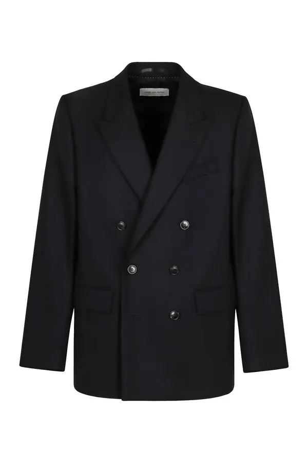 Dries Van Noten Double-breasted Wool Blazer Jacket